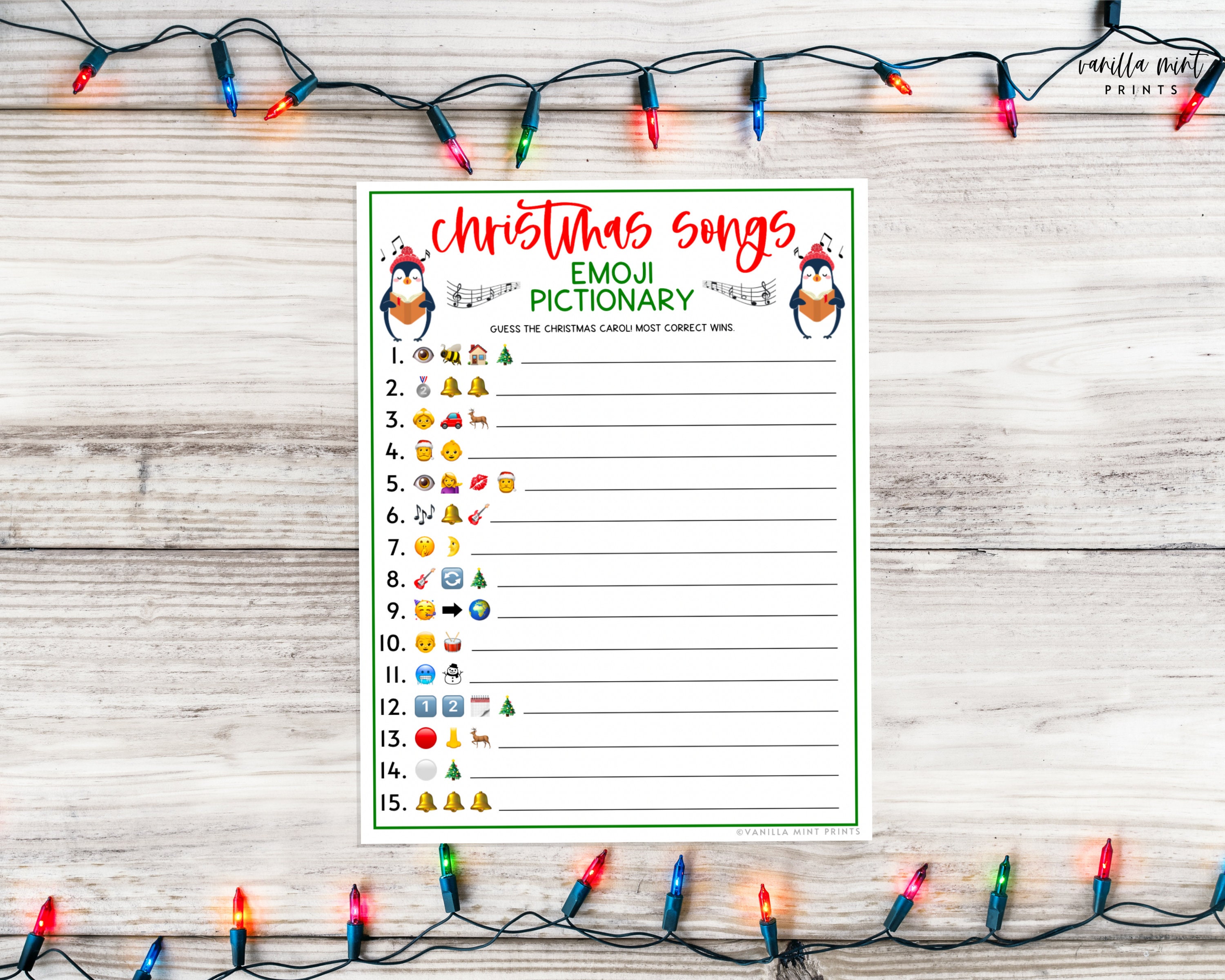 Christmas Songs Emoji Pictionary Game Xmas Music Emoji Games - Etsy UK