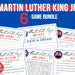 Martin Luther King Jr Day 6 Game Bundle MLK Jr Day Printable Games Pack ...