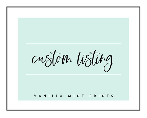 Custom Listing - Etsy