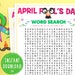 April Fool's Day Word Search Game April Fools Party Games Printable ...