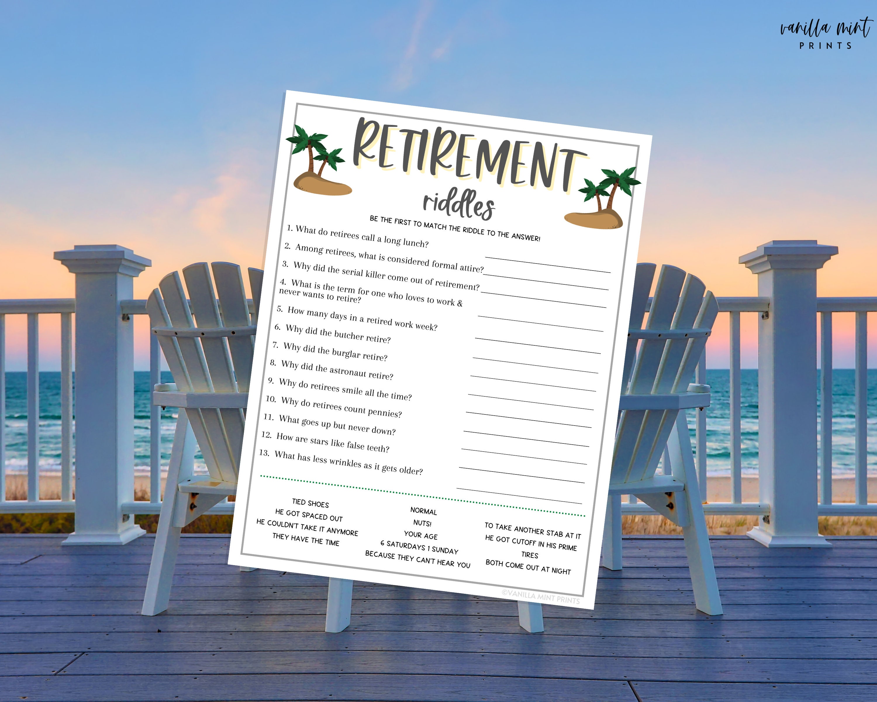 Retirement Party Games | Retirement Riddles Game | Fun Retirement Party ...