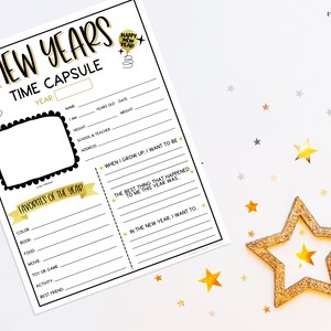 New Years Eve Kid's Time Capsule Game Fun New Years Eve Party Games NYE ...