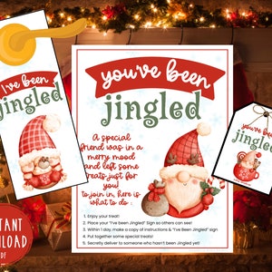 You've Been Jingled Printable Christmas Game Kit | Secret Santa ...