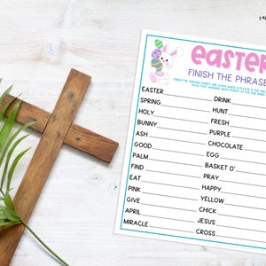 Easter Finish the Phrase Game | Printable Easter Games | Party Games ...