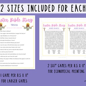 Easter Bible Story 3 Game BUNDLE | Three Printable Easter Games | Party ...