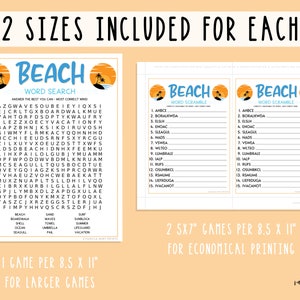Beach 10 Game BUNDLE | Ten Printable Summertime Games | Fun Beach ...