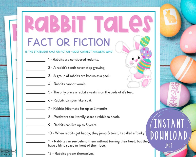 Easter Rabbit Tales Trivia Game | Easter Classroom Activities | Easter ...
