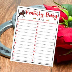 Kentucky Derby A-Z Game | Triple Crown Party Games | Horse Race ...