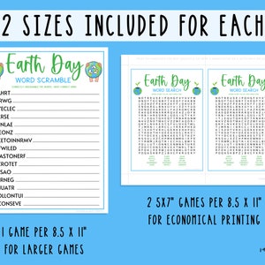 Earth Day 10 Game BUNDLE | Fun Printable Spring Games | Environmental ...