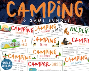 Camping Trivia Printable Campground Games Camping Activities for Adults ...