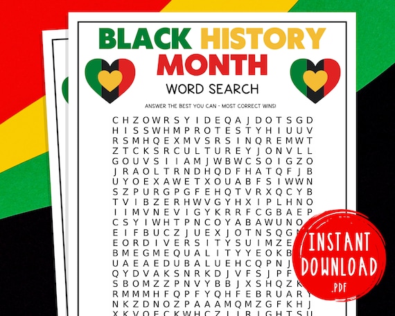 Black History Month Word Search