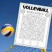 Volleyball Word Search Game Printable Volleyball Team Party Games ...