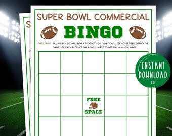 Football Bingo Game - Etsy