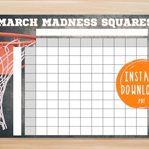 March Madness Game Squares | Printable March Madness Party Games | NCAA ...
