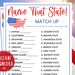 Patriotic Name That State Nickname Match up Game | Printable Memorial ...