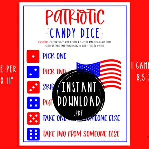 Patriotic Candy Dice Game | Fourth of July Party Games for Kids | Kids ...