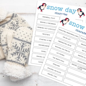 Snow Day Charades Game | Fun Printable Winter Game | Wintertime ...