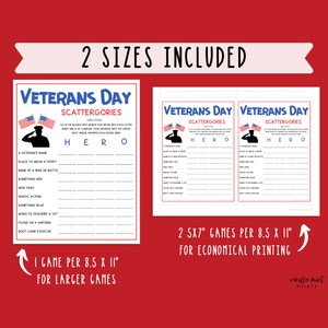 Veterans Day Scattergories Game | Printable Veterans Day Party Games ...