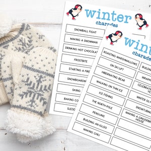 Winter Charades Game | 33 Fun Printable Winter Charades Games ...