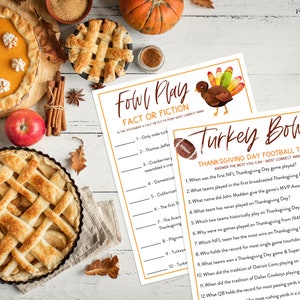 Thanksgiving Trivia Game BUNDLE | 5 Thanksgiving Printable Games ...