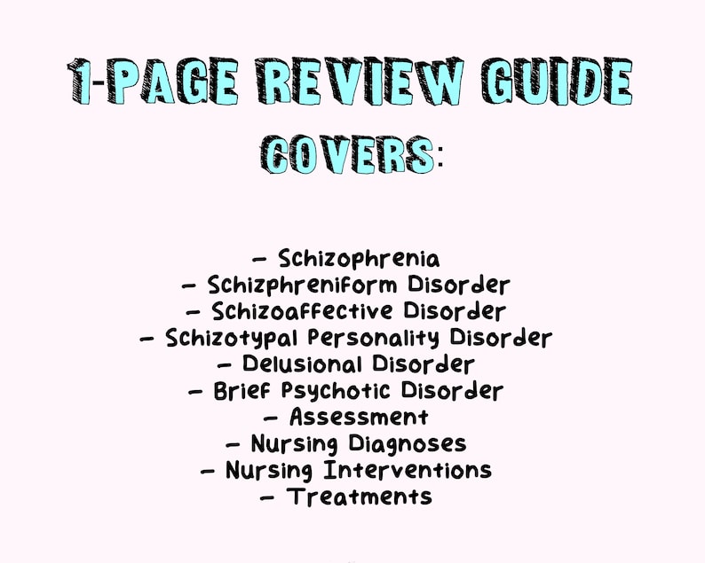 Schizophrenia Spectrum Disorders Psychiatric Mental Health Nursing ...