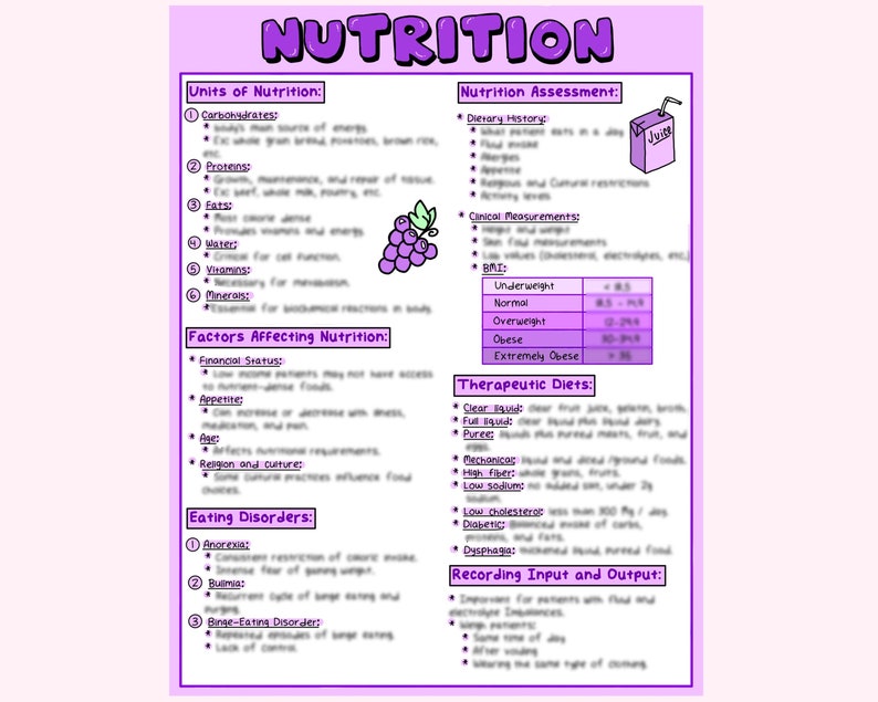 Nutrition Nursing Study Guide NCLEX Review | Etsy Nutrition Nursing Study Guide NCLEX Review | Etsy