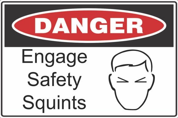 Two Danger Engage Safety Squints Stickers Decals Graphic - Etsy