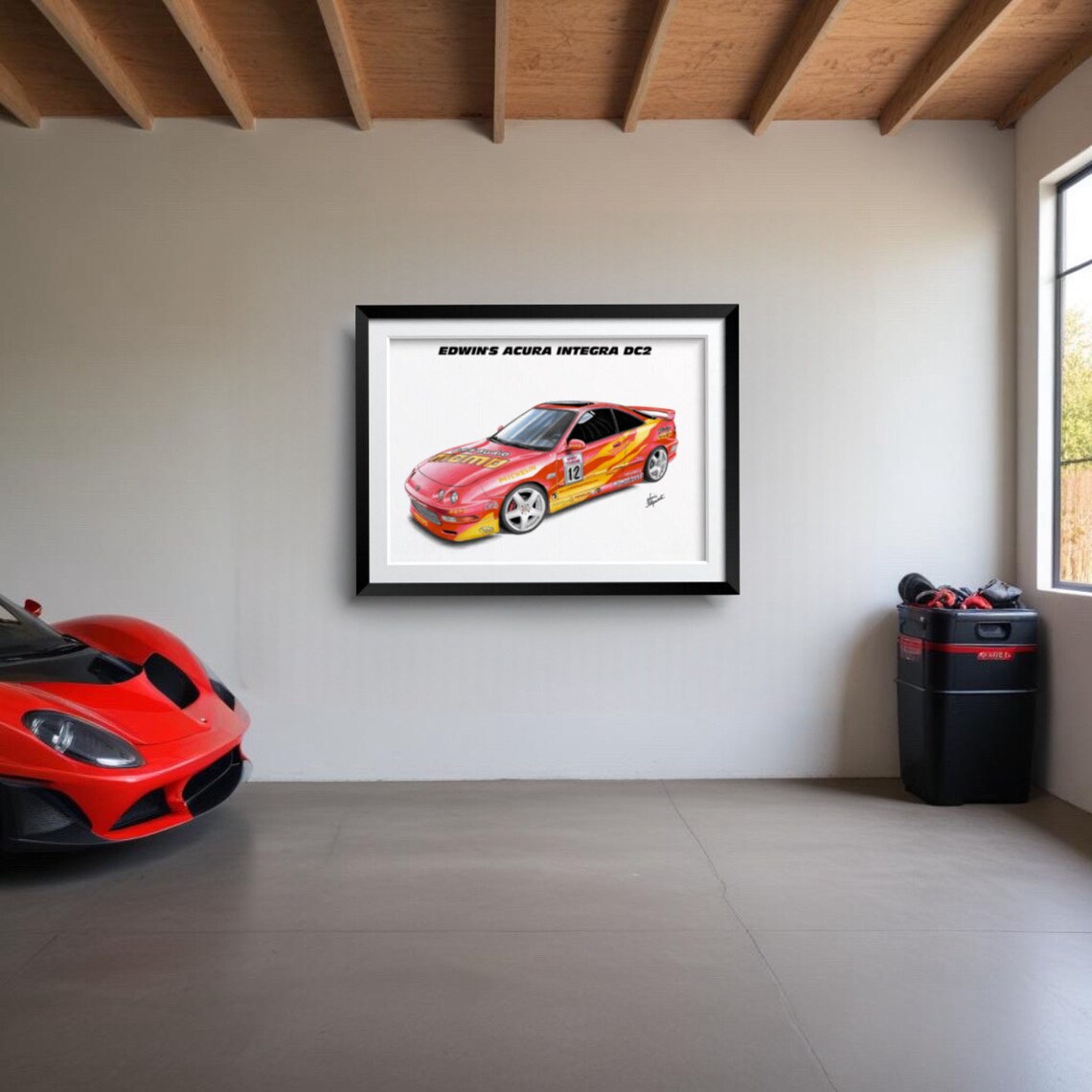 The Fast and the Furious Car Art Poster: EDWIN'S ACURA INTEGRA DC2 - Etsy