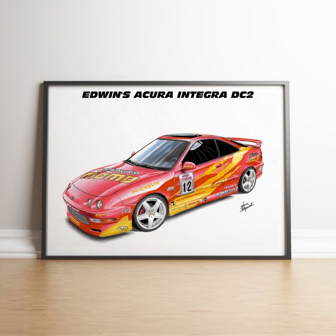 The Fast and the Furious Car Art Poster: EDWIN'S ACURA - Etsy
