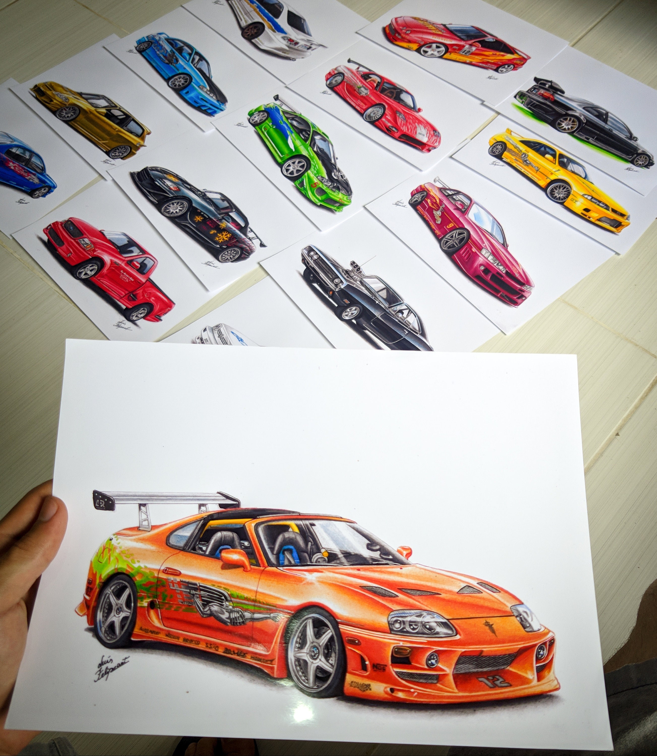 Fast And Furious Cars Drawings