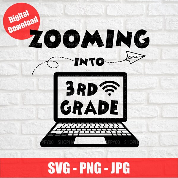 Zooming Into 3rd Grade Svg - Etsy