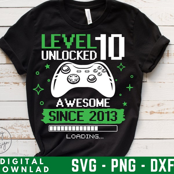 Level 10 Birthday Svg - Etsy