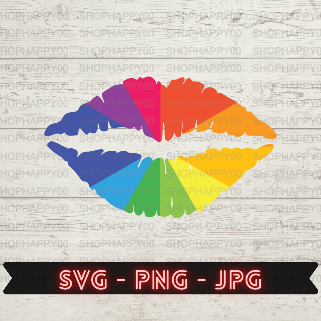 Lgbt Pride Lips Svg Gay Lips Svg Pride Svg Gay Pride Svg Lgbt Pride
