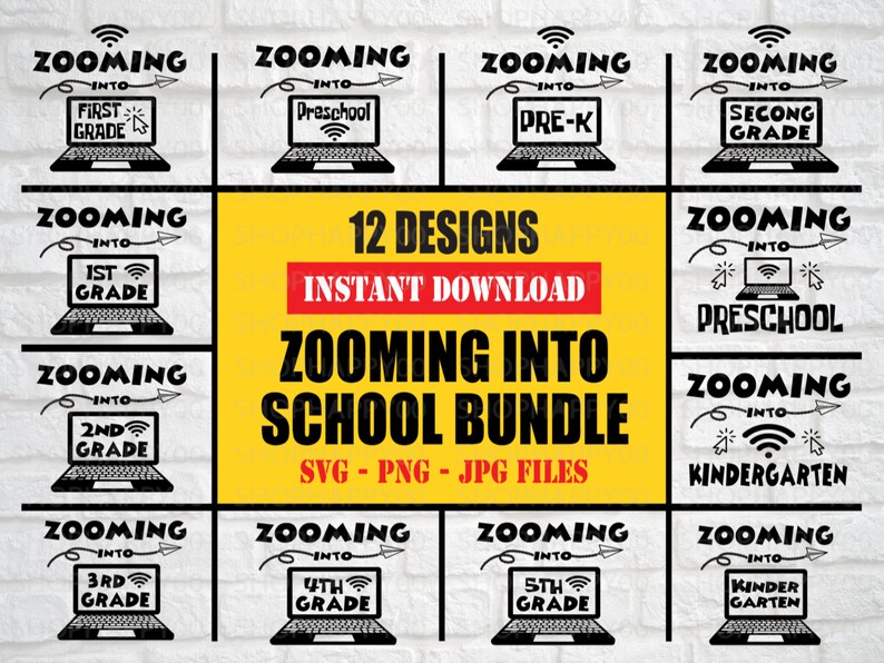 Zooming Into School Bundle Svg 1st Grade Svg 2nd Grade Svg - Etsy
