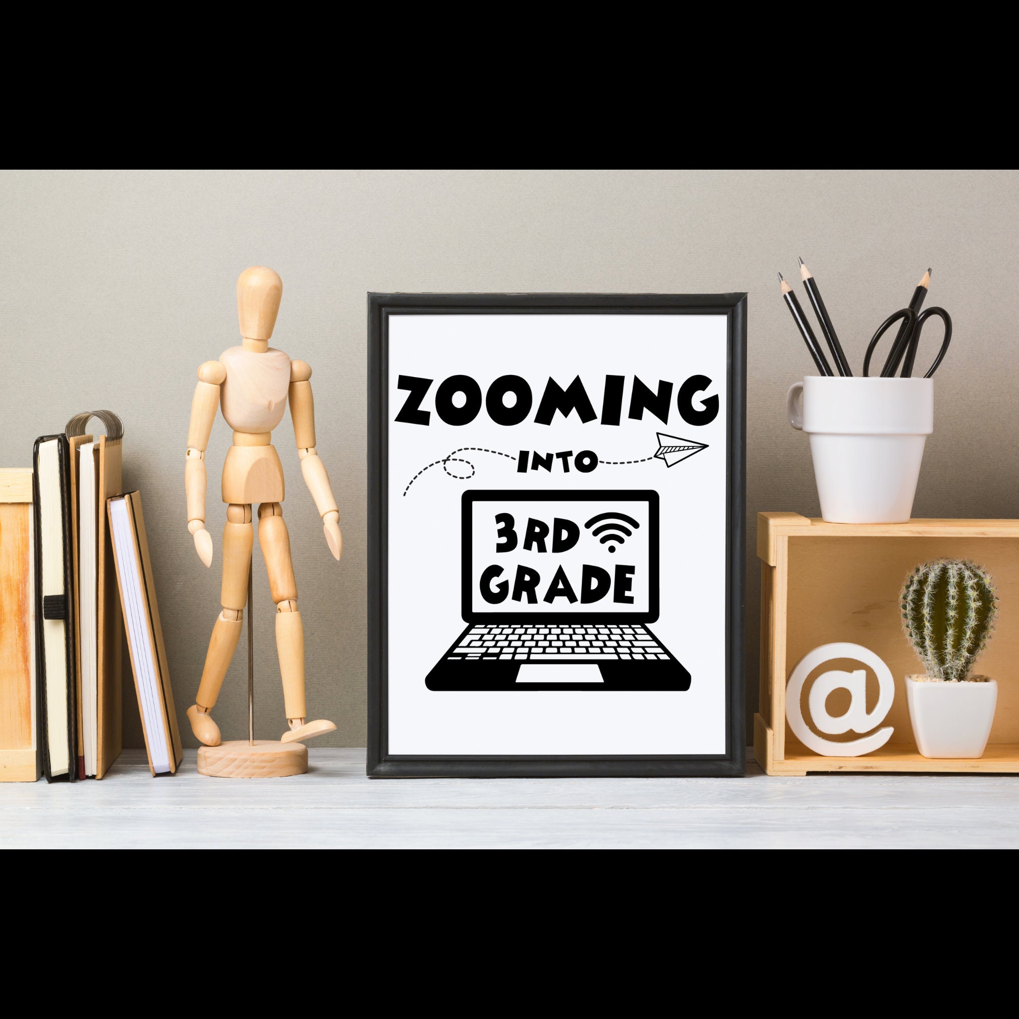 Zooming into 3rd Grade svg Back to school svg 1st day of 3rd | Etsy