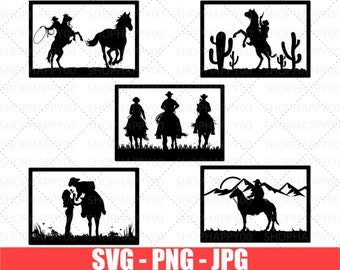 Buy Cowboy DXF Bundle, Cowboy SVG, Cowboy Cut Files, Files for Cricut ...