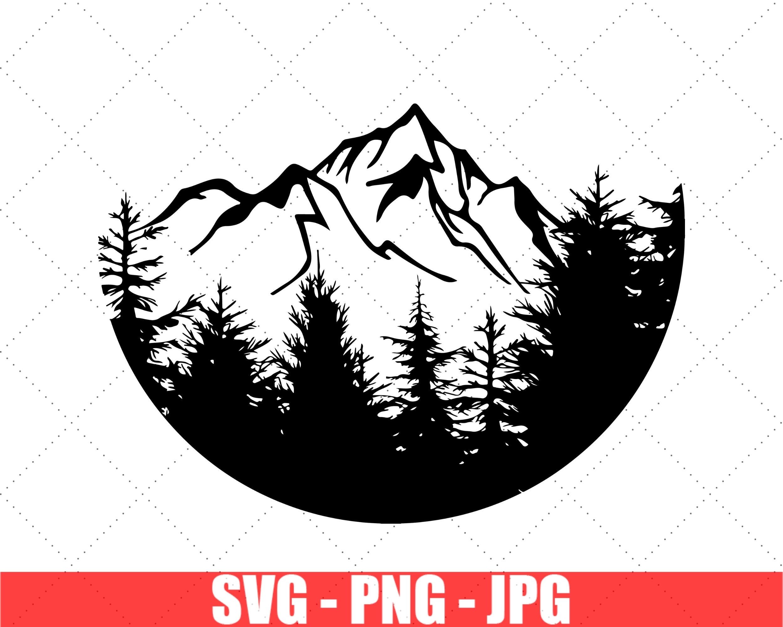 Mountain Svg Mountain Svg Outline Camping Outdoors Adventure - Etsy ...