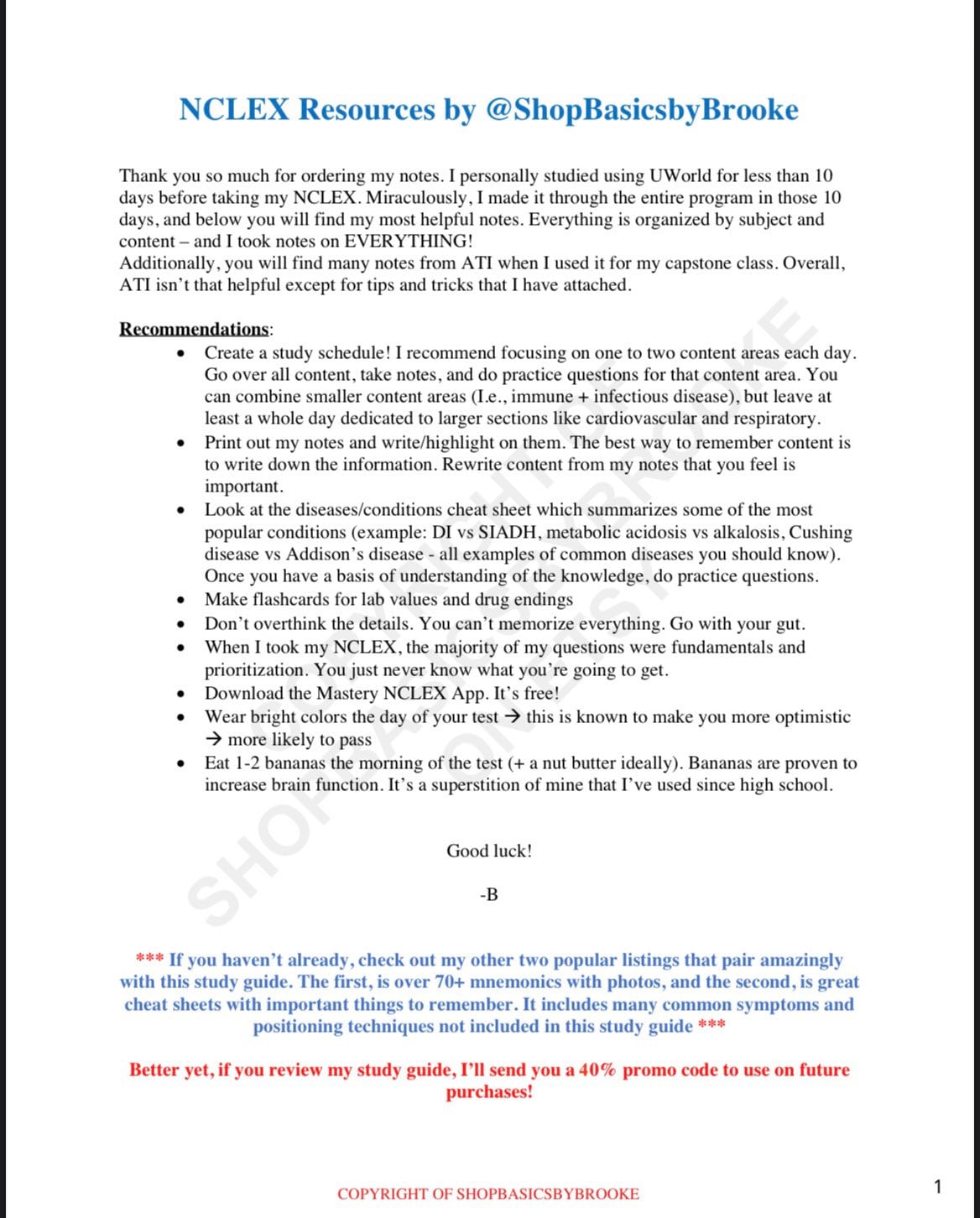 NCLEX Study Guide (150+ Pages of Study Material) for RN & LPN - Etsy