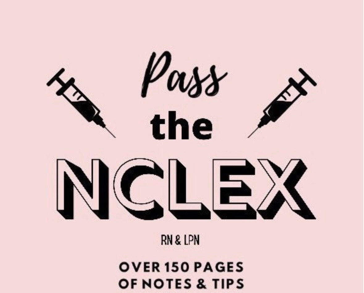 NCLEX Study Guide (150+ Pages of Study Material) for RN & LPN - Etsy