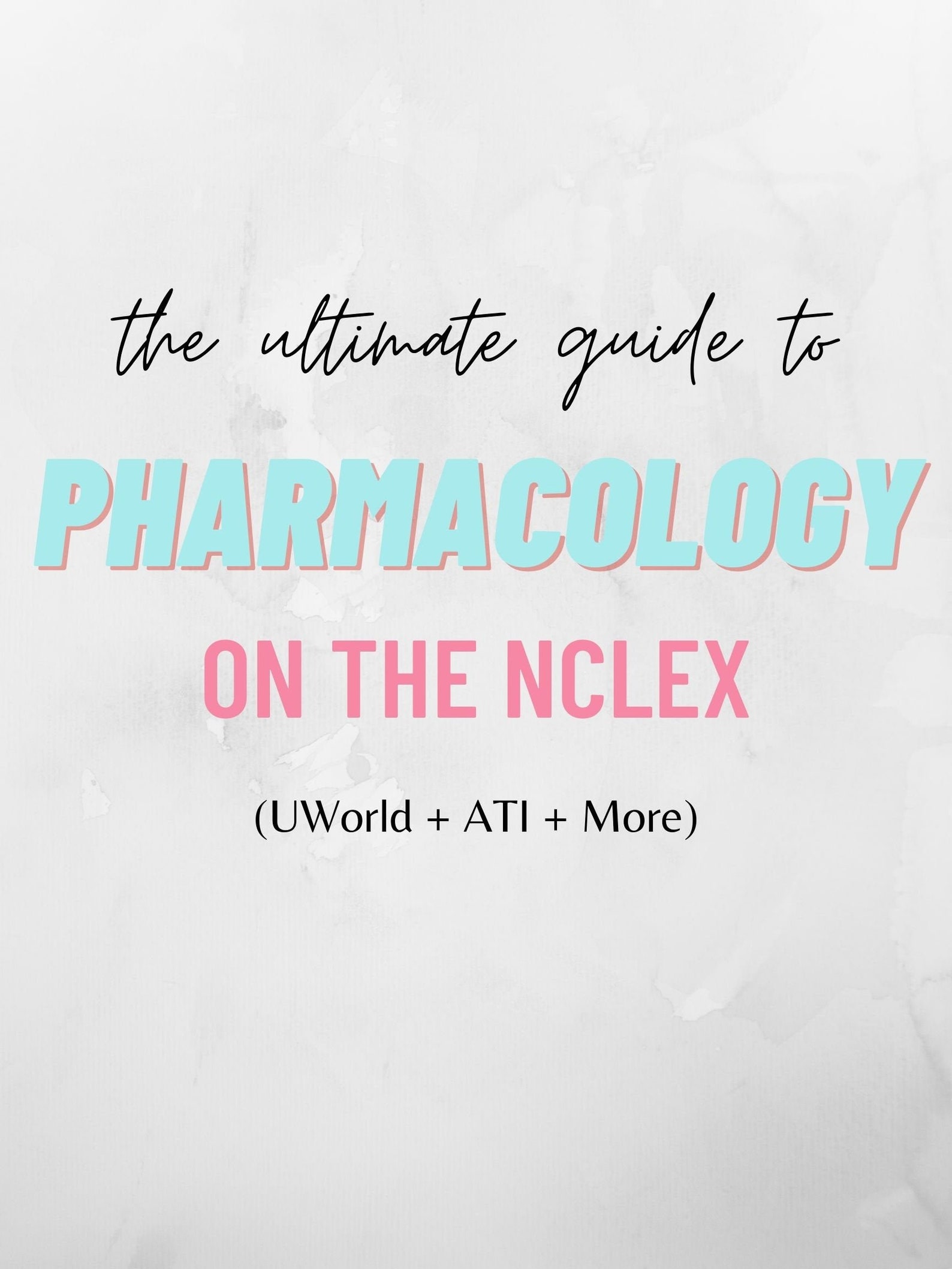 Pharmacology Study Guide for NCLEX-RN (UWORLD + Drug Guide Chart) - Etsy