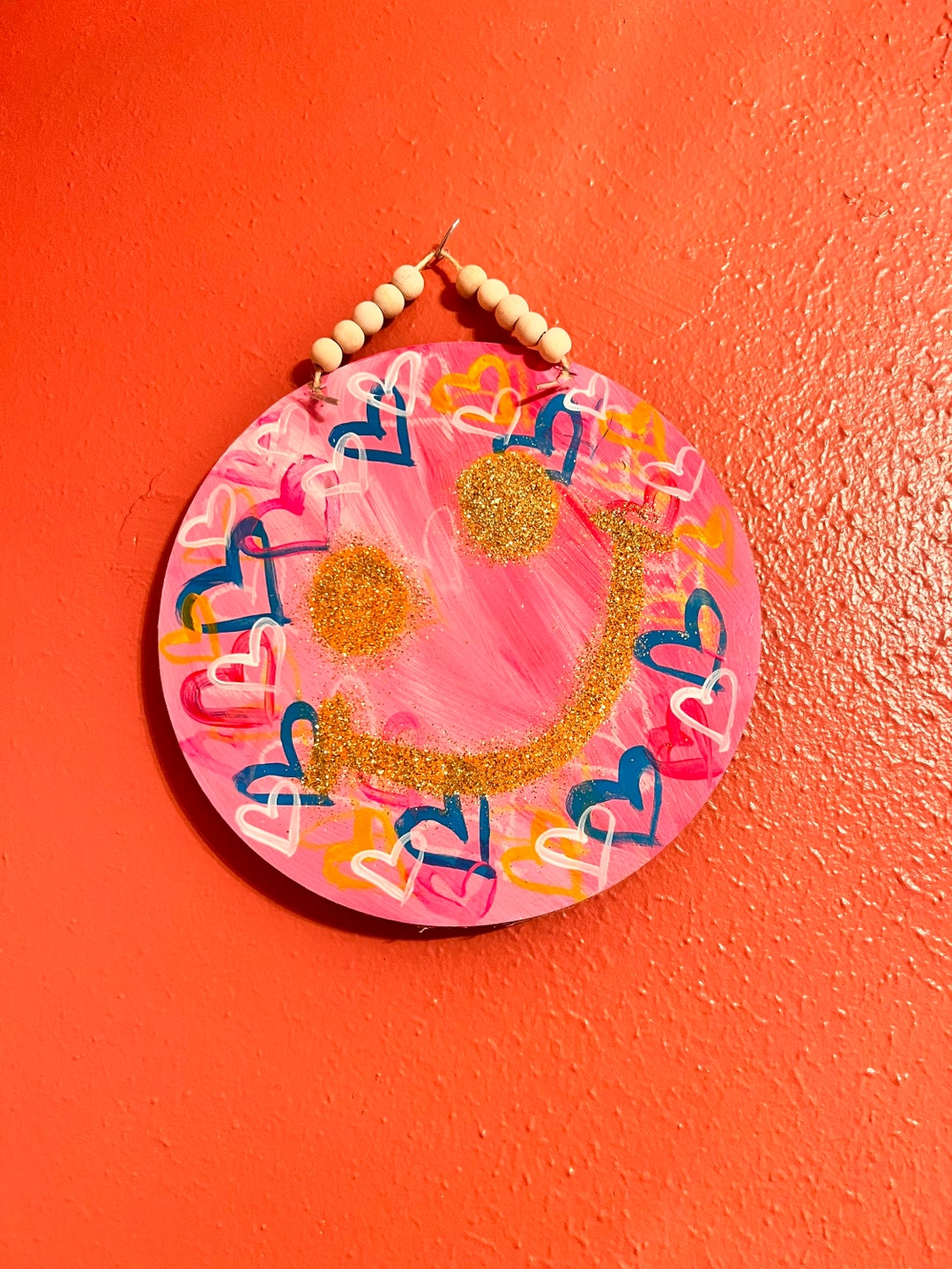 Tiny Sideways Smiley Face Door Hanger - Etsy