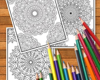 Mandala Coloring Pages for Adults Vol 1. PROCREATE Version, Instant ...
