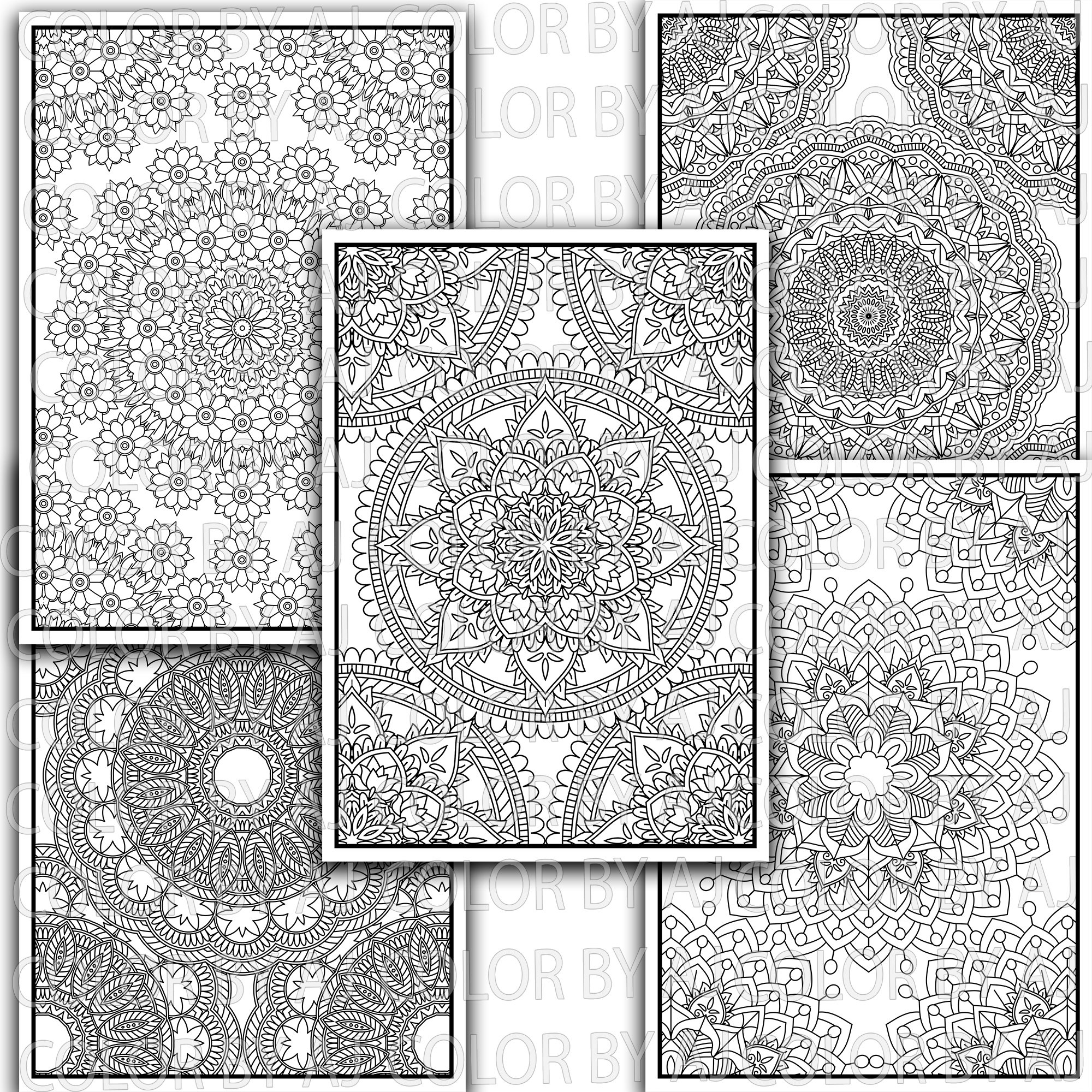 Mandala Coloring Pages for Adults Vol. 2 - Instant PDF Download ...