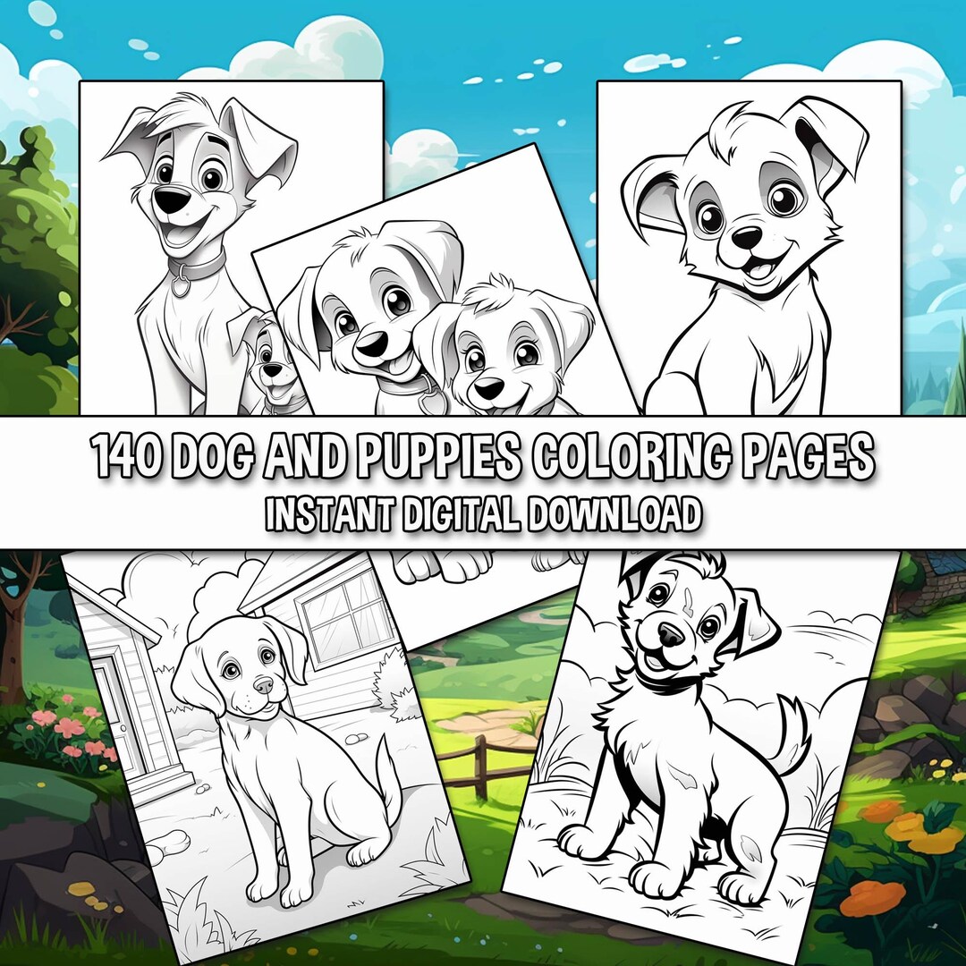 Puppy Coloring Pages, Kid's Dog Coloring Sheets, Printable Coloring ...