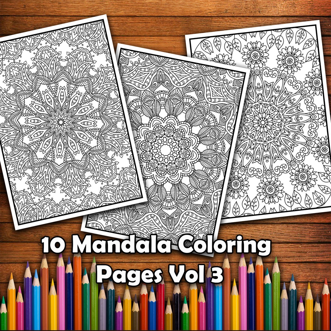 Mandala Coloring Book – Relaxing Floral Designs, Vol. 3 (PDF Download ...