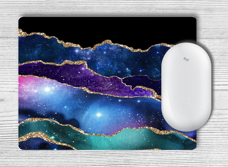 Mouse Pad Galaxy Agate Design Printed Mousepad Optional | Etsy