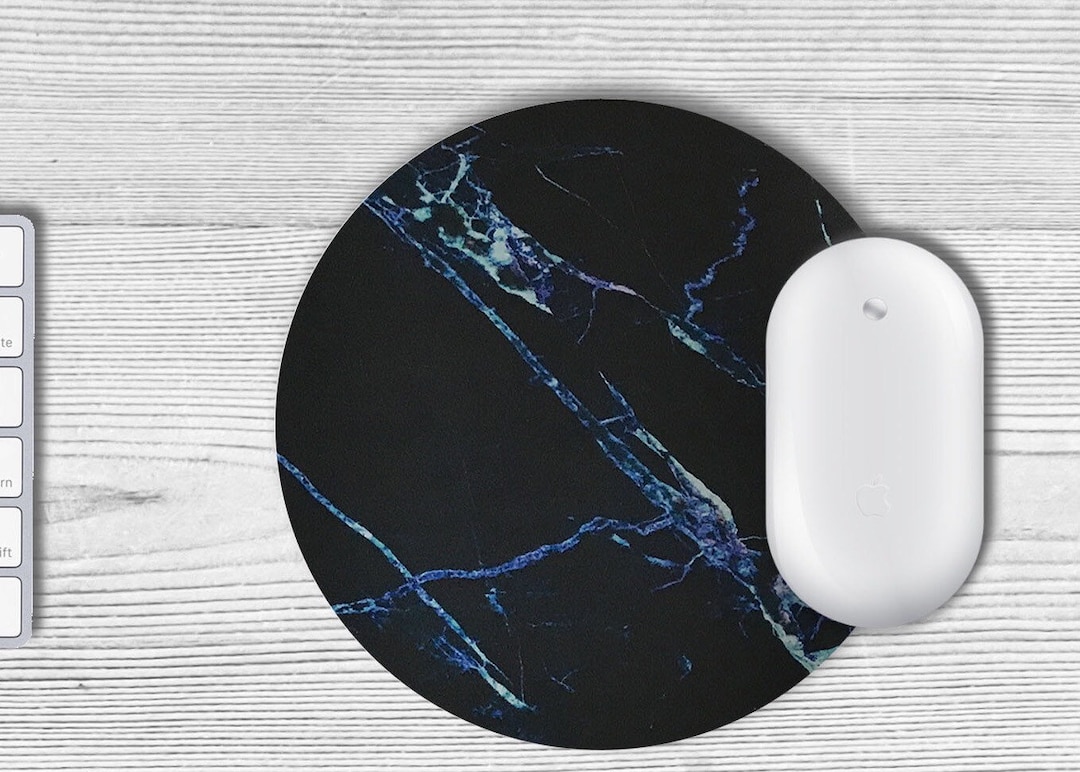 Blue Mouse Pad Blue Marble Print Design Printed Mousepad - Etsy UK