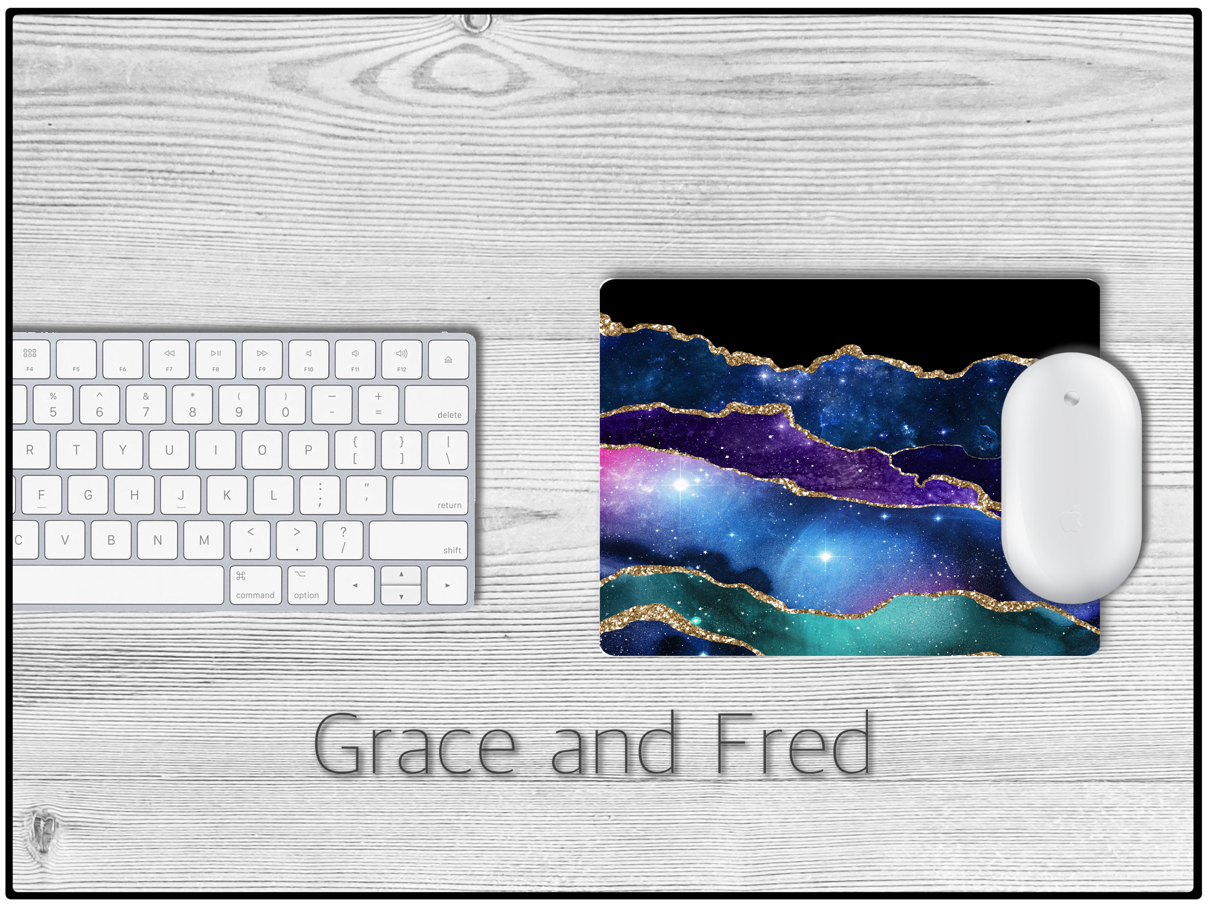 Mouse Pad Galaxy Agate Design Printed Mousepad Optional | Etsy