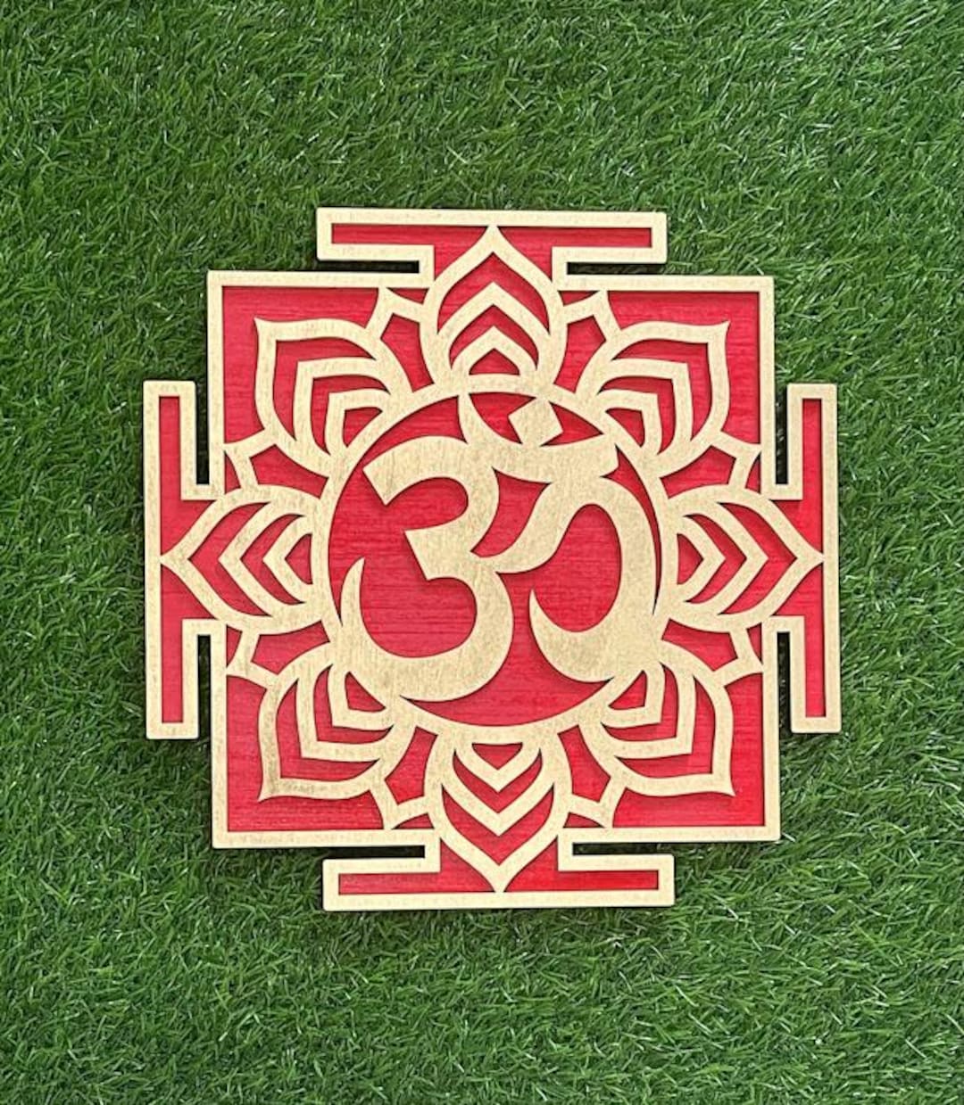 Sree Yantra, Pooja Room Decor, Ohm Symbol Decor, House Warming Gift ...