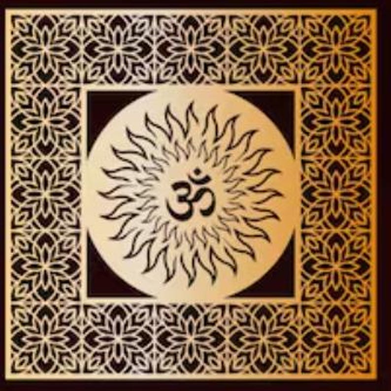 Om, Ohm Wooden Flower Mandala Art, Om Symbol Decor, Buddhist Om, Hindu ...